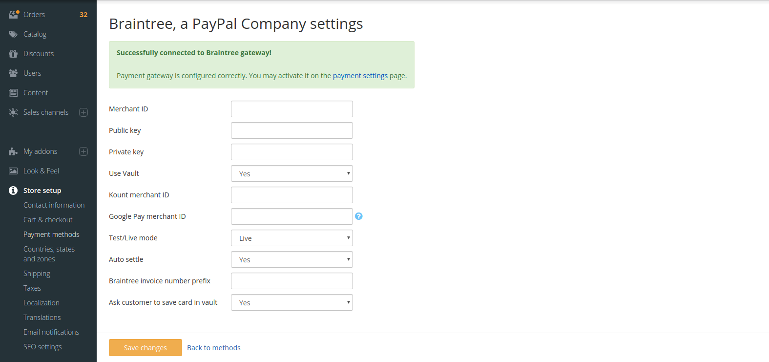 Braintree payment gateway